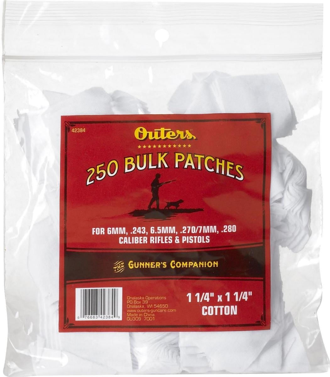 Outers 30-50 Cal Bulk Pack Patches 2x2